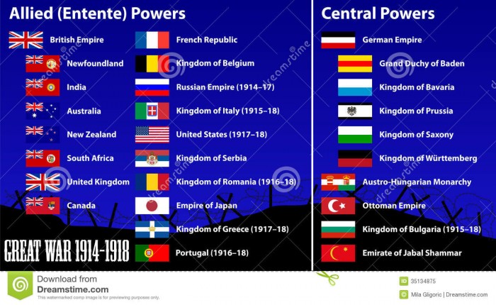 countries-participated-world-war-i-great-war-illustration-flag ...