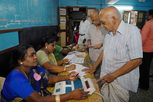 indian polling booth - RVCJ Media