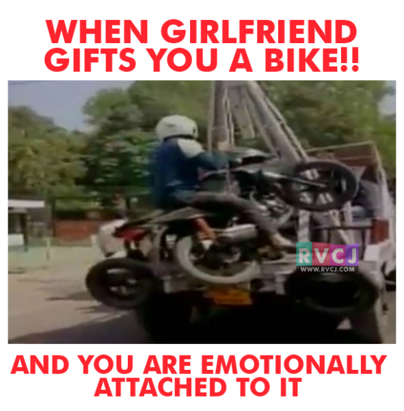 Tow Truck Towed The Bike With Man Sitting On It! Check Out These ...