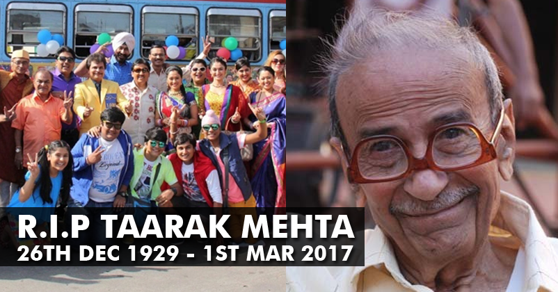 Taarak Mehta, The Man Behind "Taarak Mehta Ka Ooltah Chashmah" Passed ...