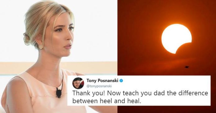 Ivanka Trump Tweeted About Solar Eclipse & Got Hilariously Slammed In ...