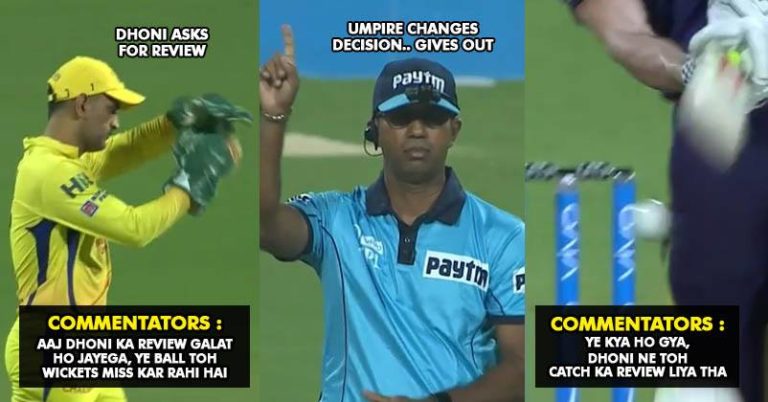 Once Again Dhoni's DRS Proved Accurate. Benefited CSK Team As Umpire ...