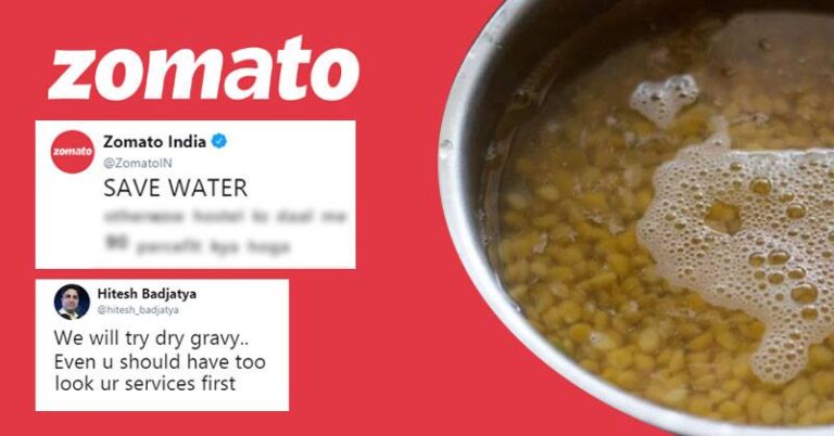 Zomato India Tweets About 'SAVE WATER' Twitter Erupts With Hilarious ...