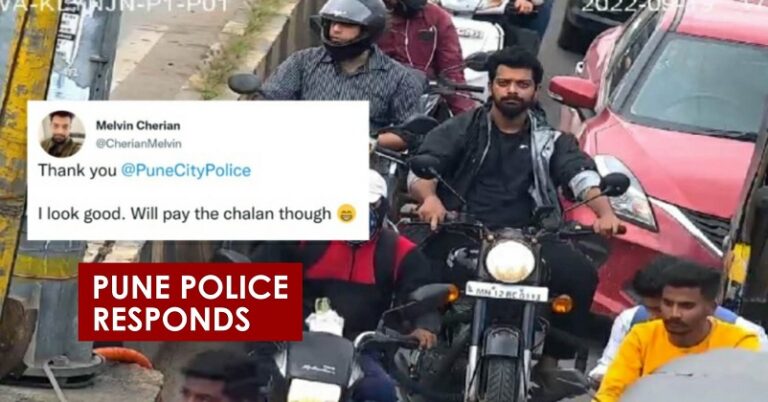 Man's 'thank you' post for Pune Police on challan pic gets witty reply ...